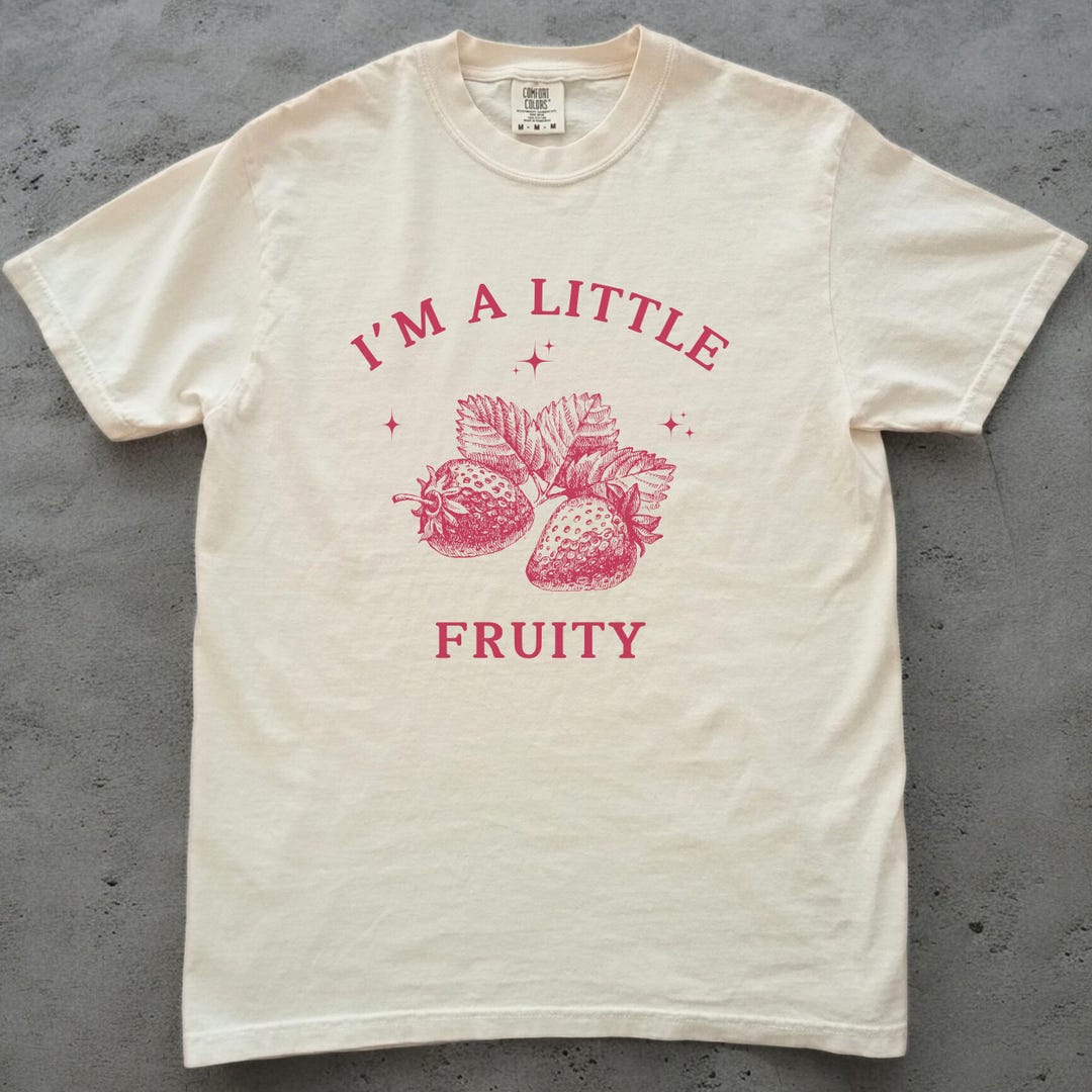 I'M A LITTLE Fruity Shirt, Strawberry Shirt, Vintage 90's Style Queer ...