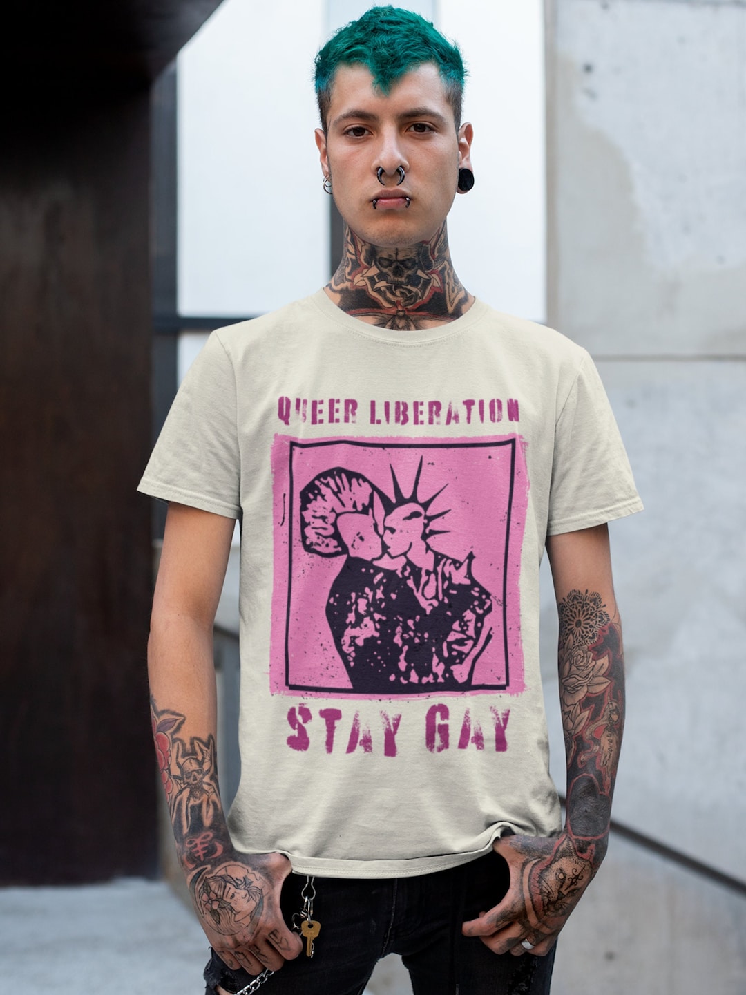 QUEER PUNK SHIRT, Queer Liberation, Stay Gay Tshirt, Vintage Punk, We ... QUEER PUNK SHIRT, Queer Liberation, Stay Gay Tshirt, Vintage Punk, We ...