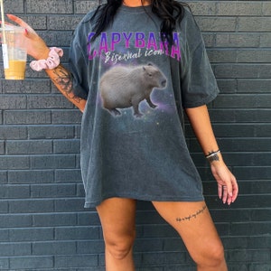 BISEXUAL CAPYBARA SHIRT, Bi Pride Tshirt, Bisexual Bootleg Tee, Funny ...