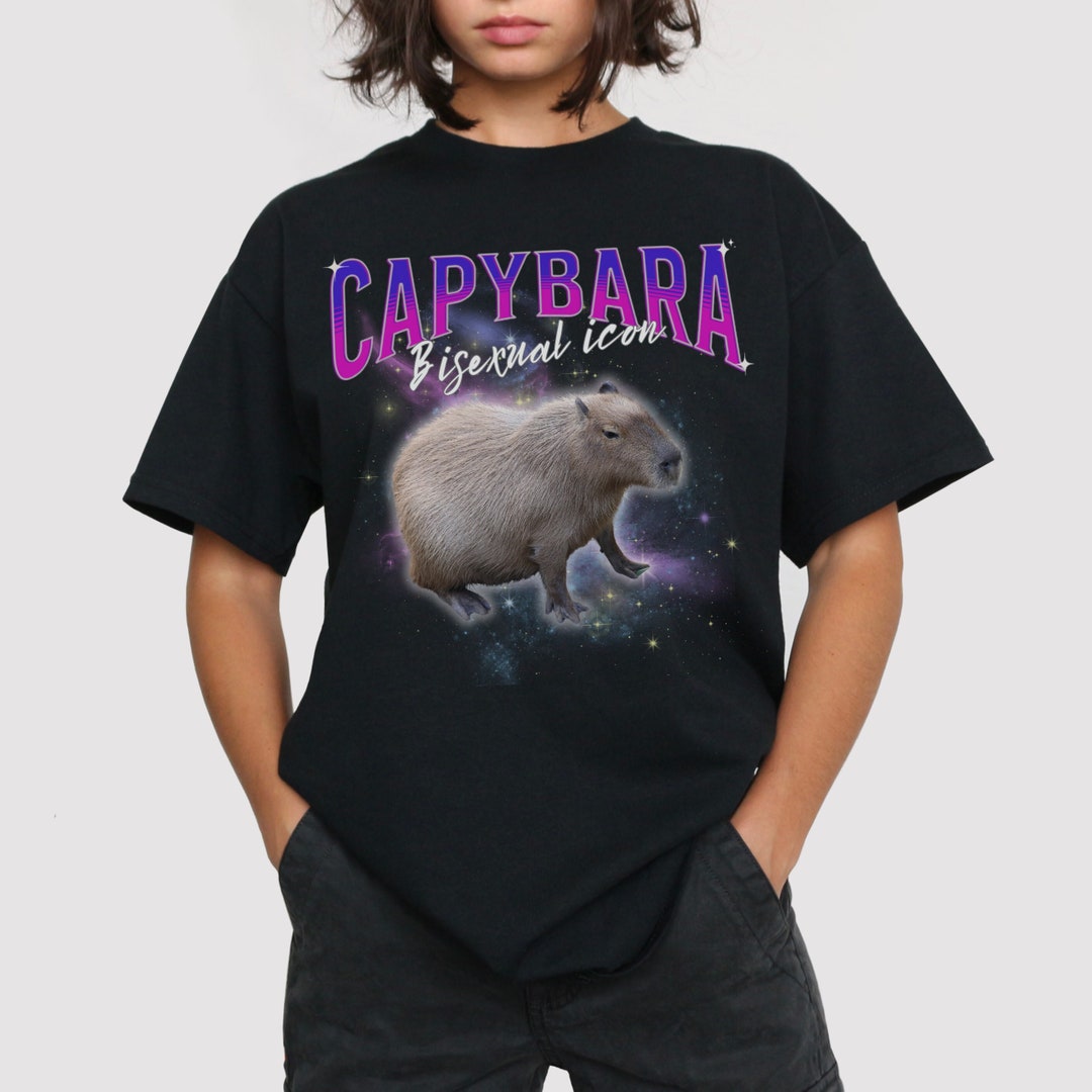 BISEXUAL CAPYBARA SHIRT, Bi Pride Tshirt, Bisexual Bootleg Tee, Funny ...