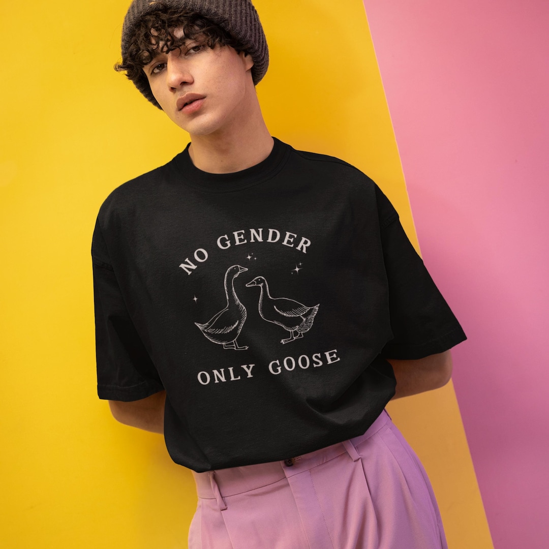 NO GENDER Only Goose Shirt, Nonbinary Tshirt, Agender Shirt, Silly ...