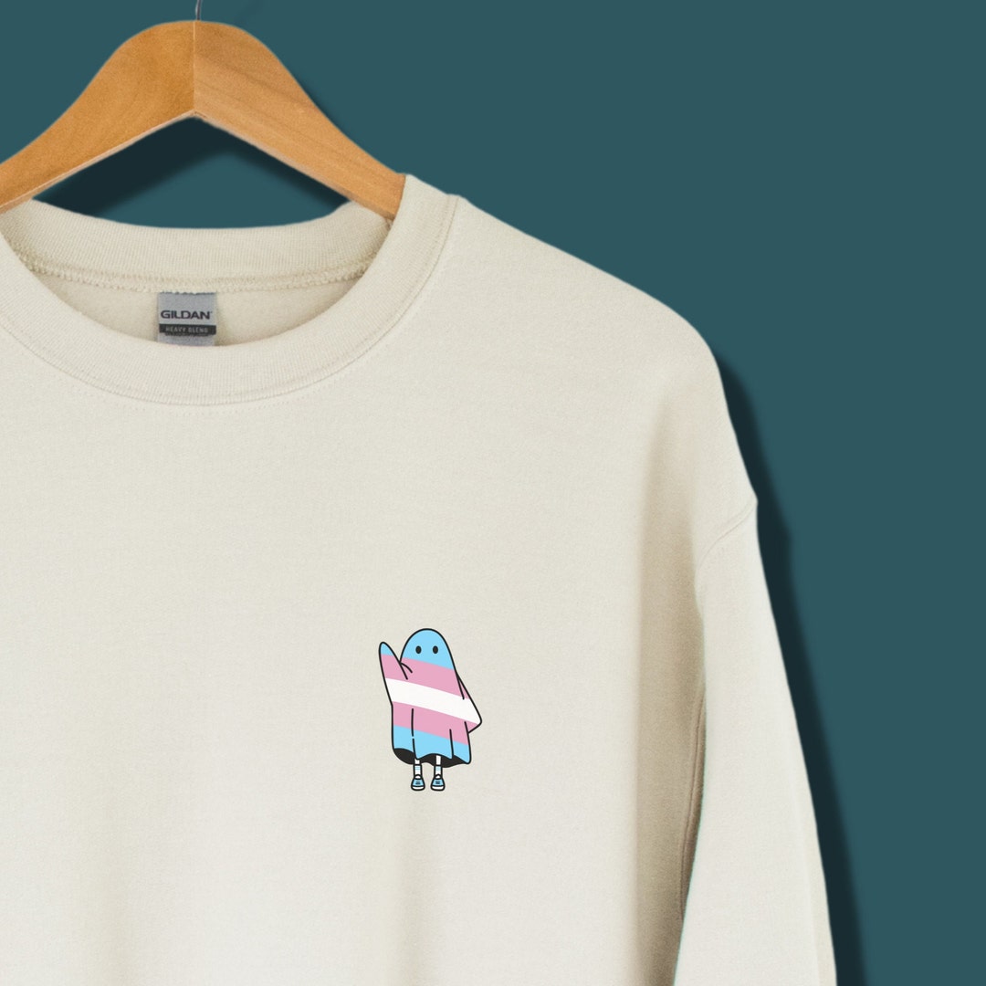 TRANS SHIRT HALLOWEEN, Lgbtq Halloween Sweatshirt, Trans Ghost Shirt ...