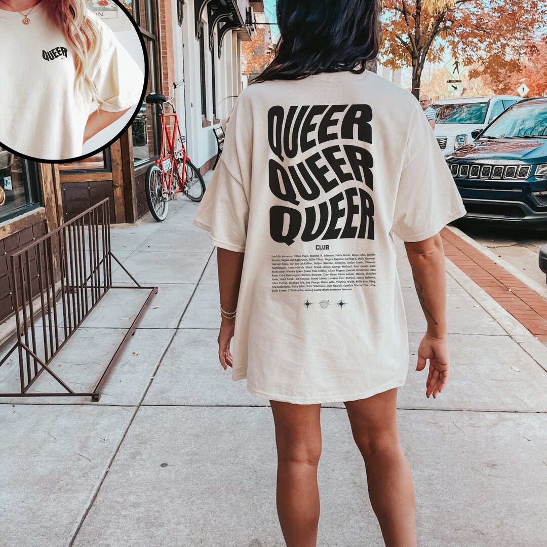 QUEER SHIRT, Queer Club Shirt, LGBTQ Band Shirt, Custom Coming Out Gift ...