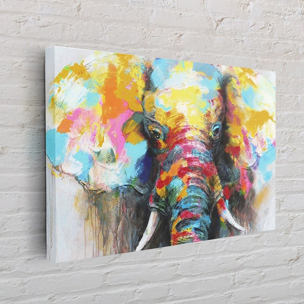 Elephant Canvas - Etsy