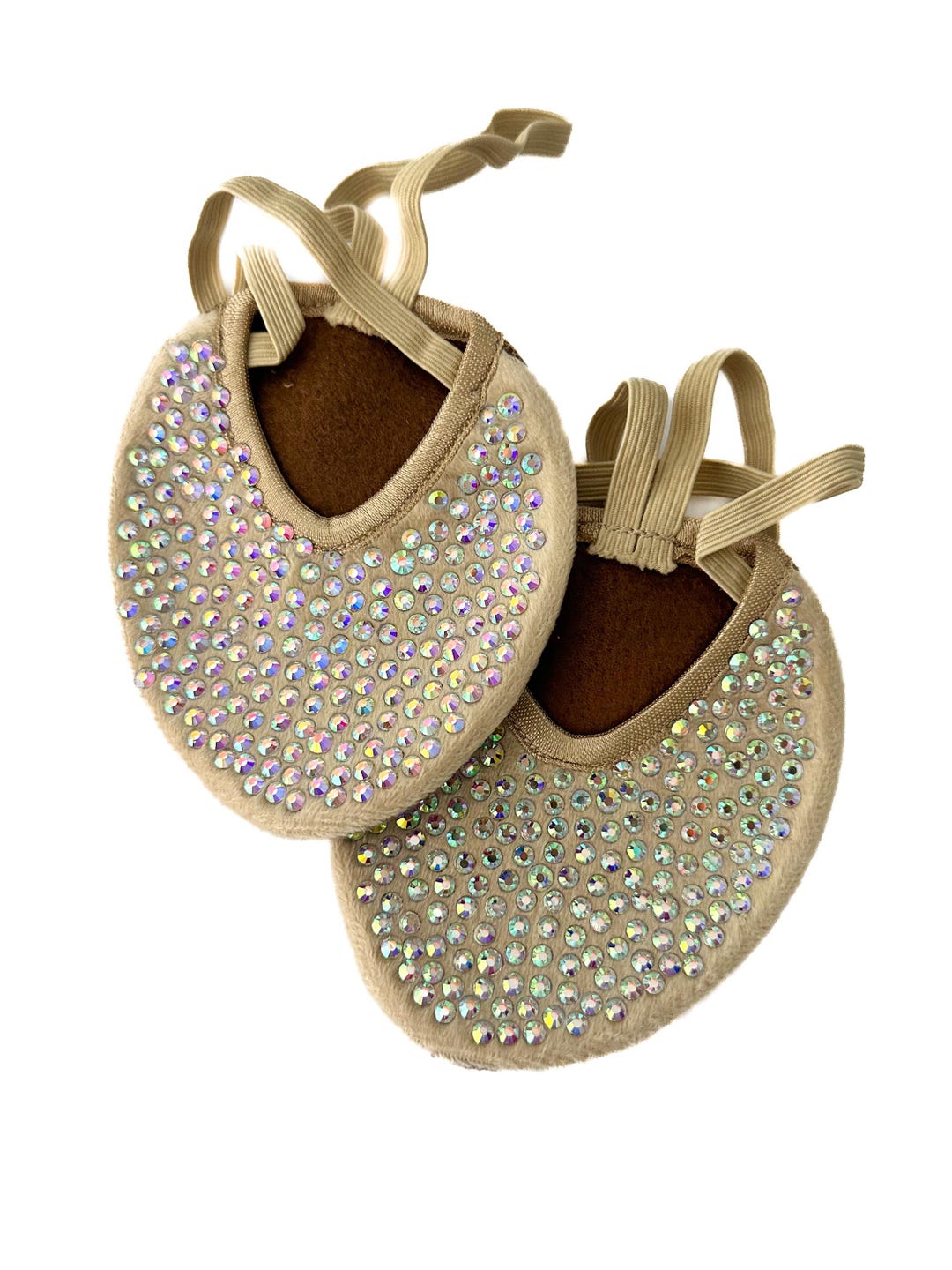 Rhythmic Gymnastics Toe-shoe With Rhinestones Crystals Half Shoes ...