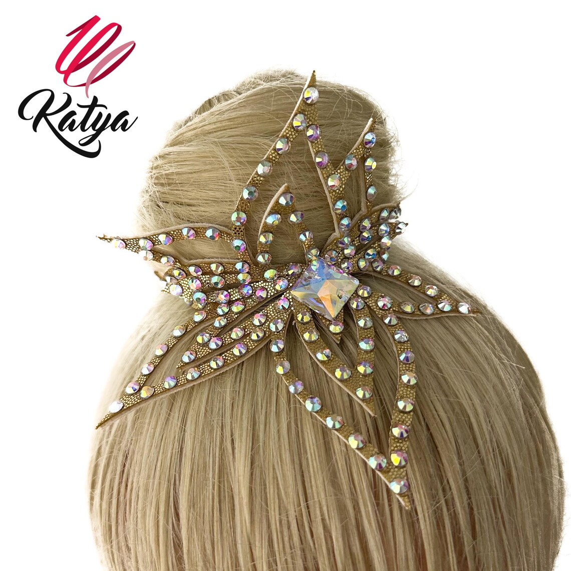 Crown Bun Rhythmic Gymnastic Accessories for Hair Jewelery Rgcrown ...