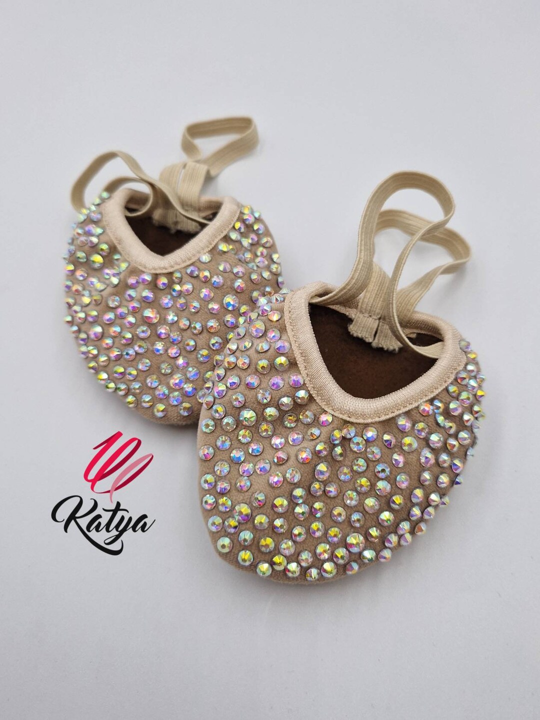 Rhythmic Gymnastics Toe-shoe With Rhinestones Crystals Half Shoes ...