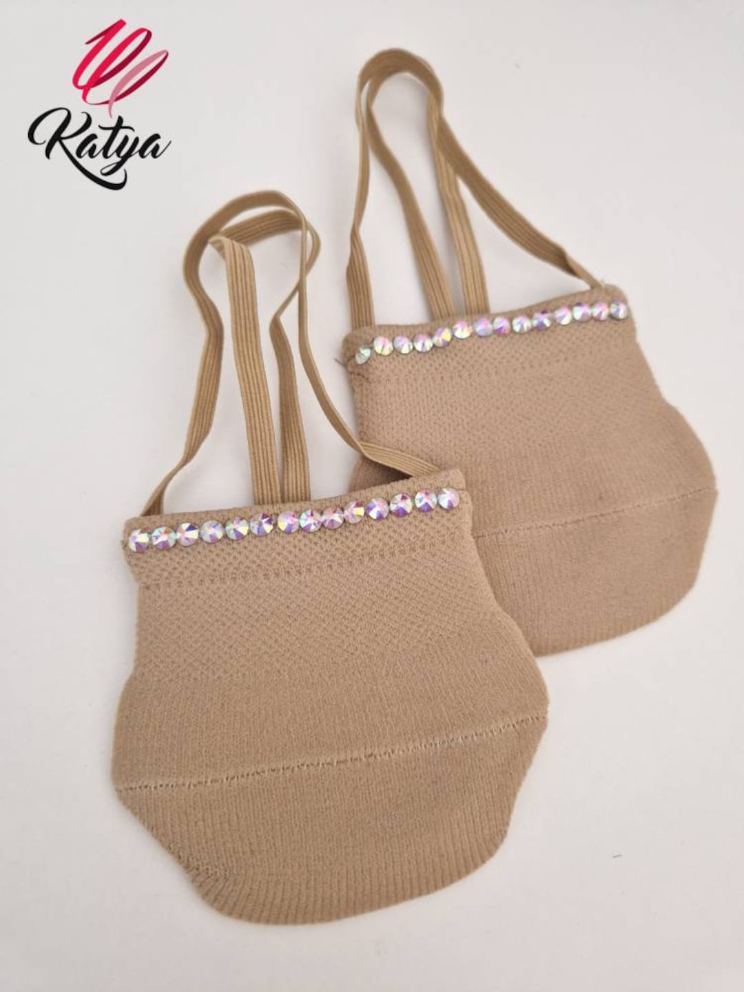 Rhythmic Gymnastics Toe-shoe With Rhinestones Crystals Half Shoes ...