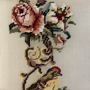 Pre-worked Needlepoint Birds and Flowers Wall Hanging - Etsy