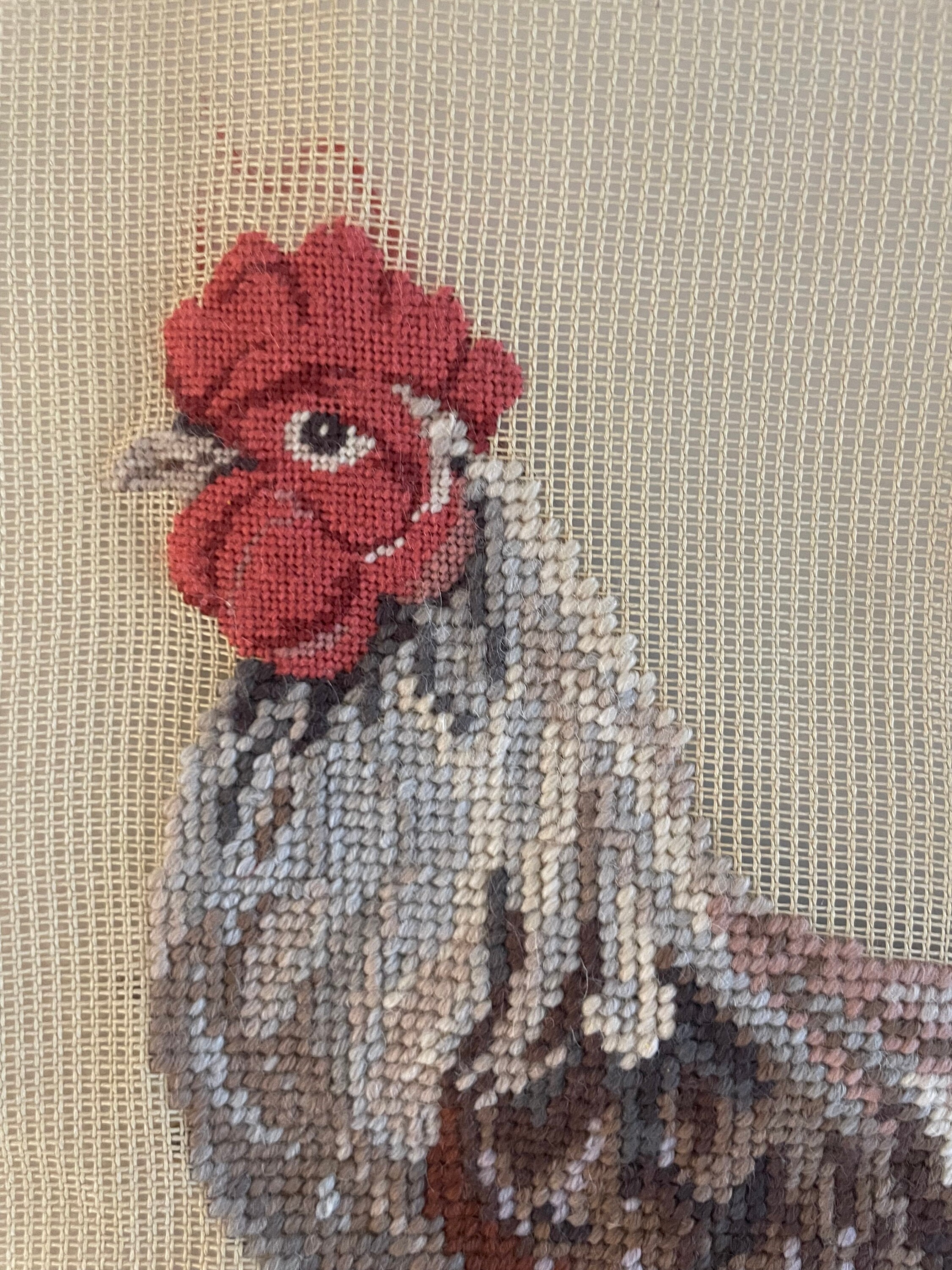 Pre-worked Needlepoint Rooster - Wall Hanging/seat Cushion/pillow ...