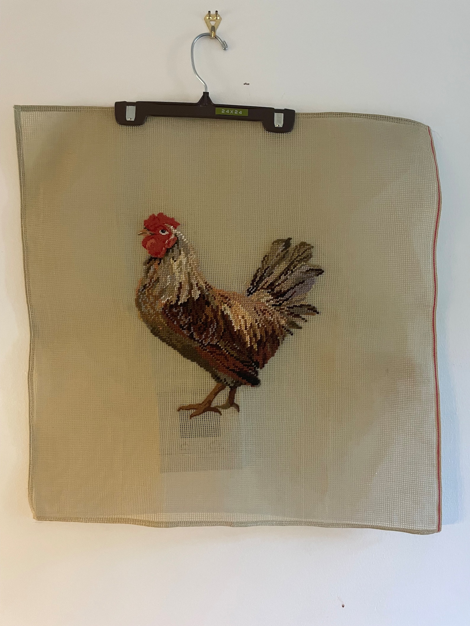 Pre-worked Needlepoint Rooster - Wall Hanging/seat Cushion/pillow ...