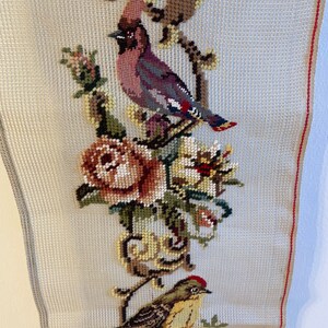 Pre-worked Needlepoint Birds and Flowers Wall Hanging - Etsy