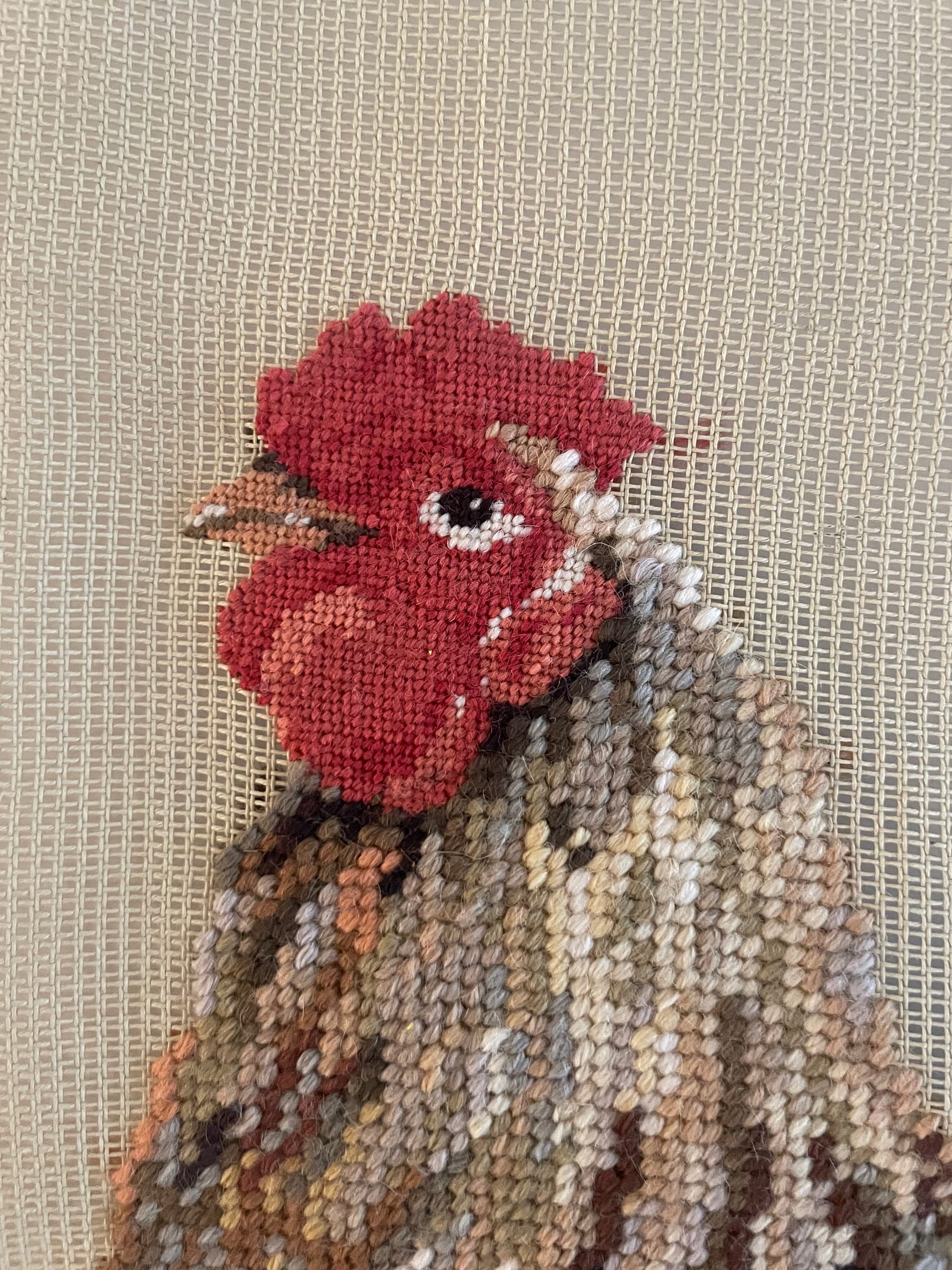 Pre-worked Needlepoint Rooster - Wall Hanging/seat Cushion/pillow ...