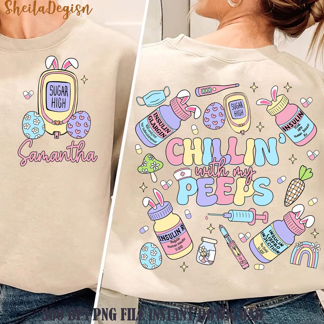 Chillin With My Peeps ICU Png, Nurse Easter Png, One Hoppy Nurse Png ...