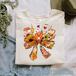 Nurse With Fall Element Png, Coquette Bow Autumn Png, Nurse Png ...