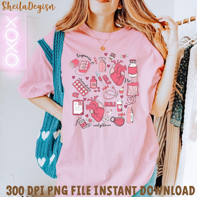 Cardiac Icu Valentine Png - Etsy