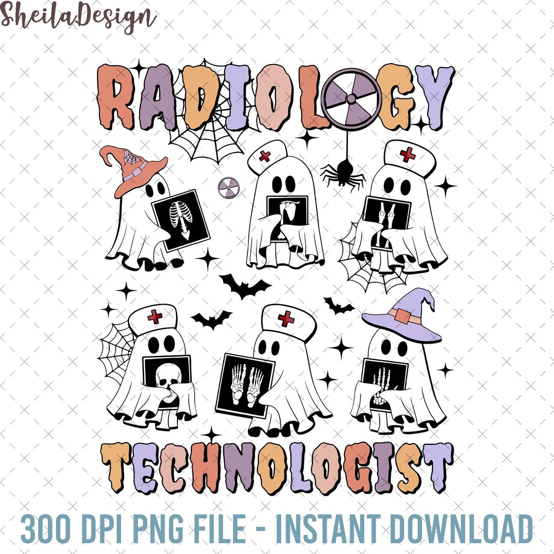 Radiology Technologist RT Nurse Halloween Png, Funny Spooky Nurse Png ...