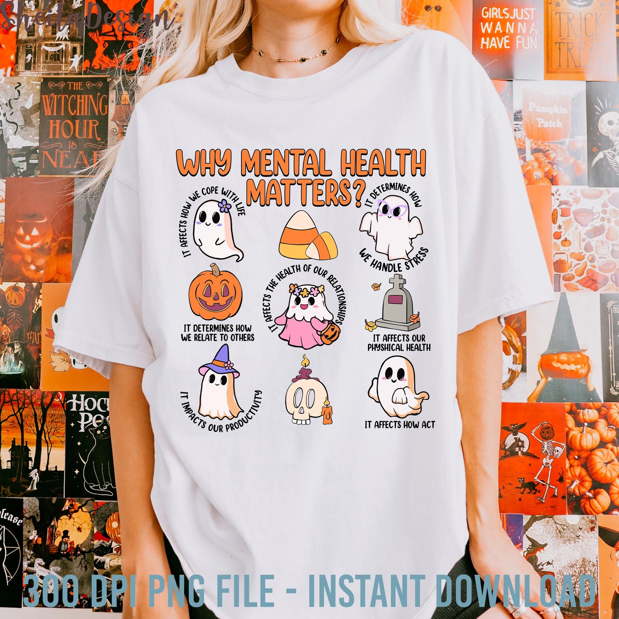 Why Mental Health Matter Png, Pumpkin Halloween Mental Health Png ...