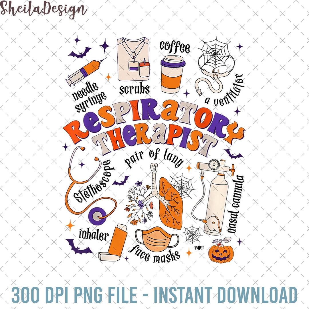 Respiratory Therapist RT Nurse Halloween Png, Trach or Treat Png Png ...