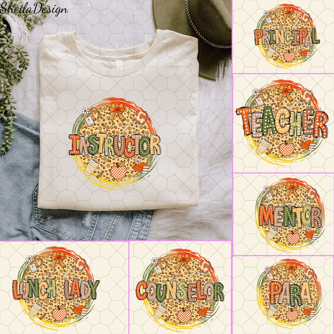 Teacher Fall Season Bundle Png, Back to School Png, Fall Png, School ...