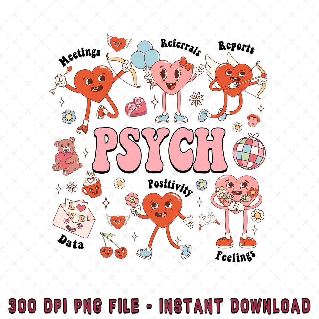 Psych Valentine Png, School Psychologist Valentine's Day Png,school ...