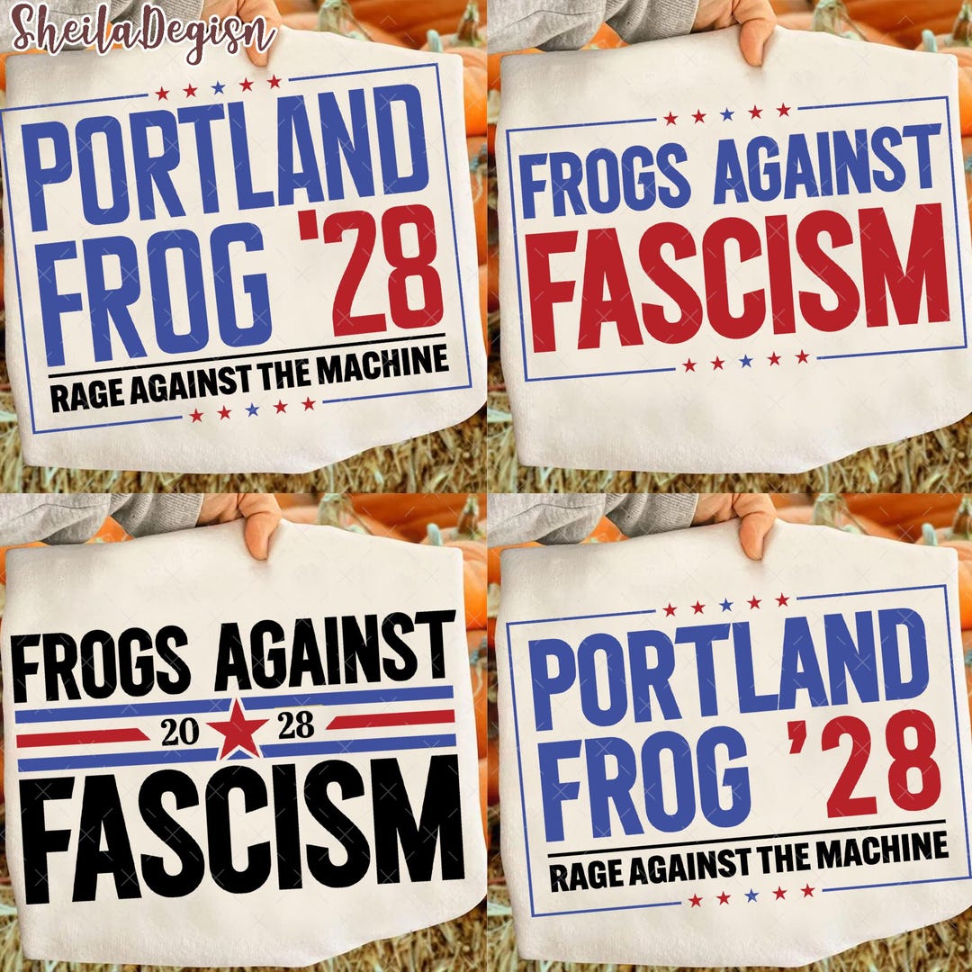 Portland Frog Protest Png, Anti ICE, Anti Fascism, Anti Trump, Frog ...