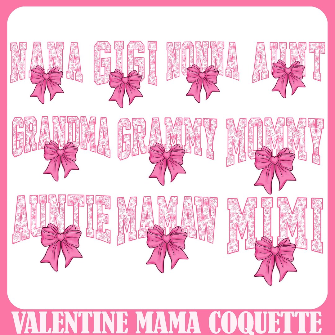 10+ Coquette Bow Floral Png, Mama Mami Gigi Floral Toile Pink Water ...
