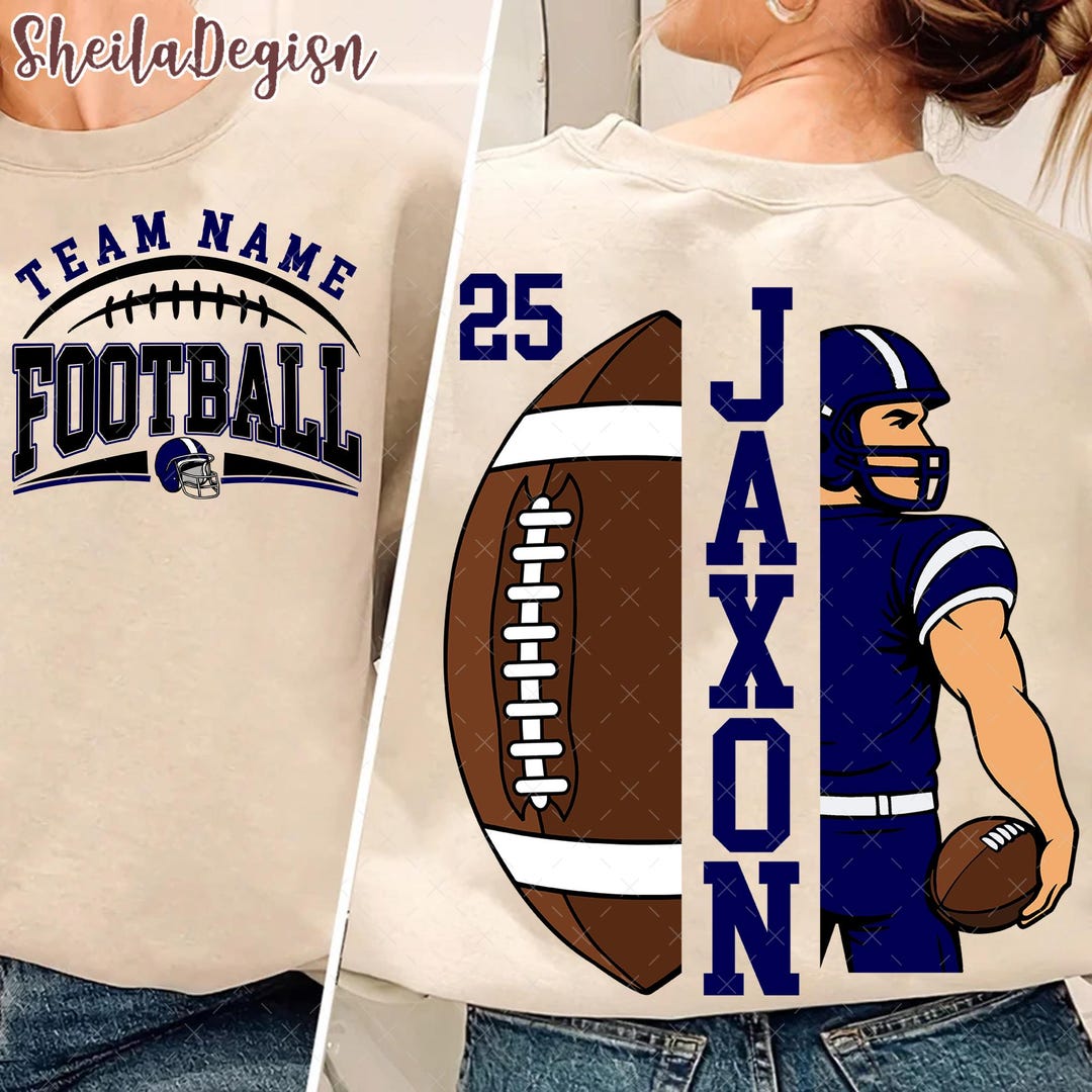Game Day Custom Png, Personalized Football Players Png, Custom Football ...