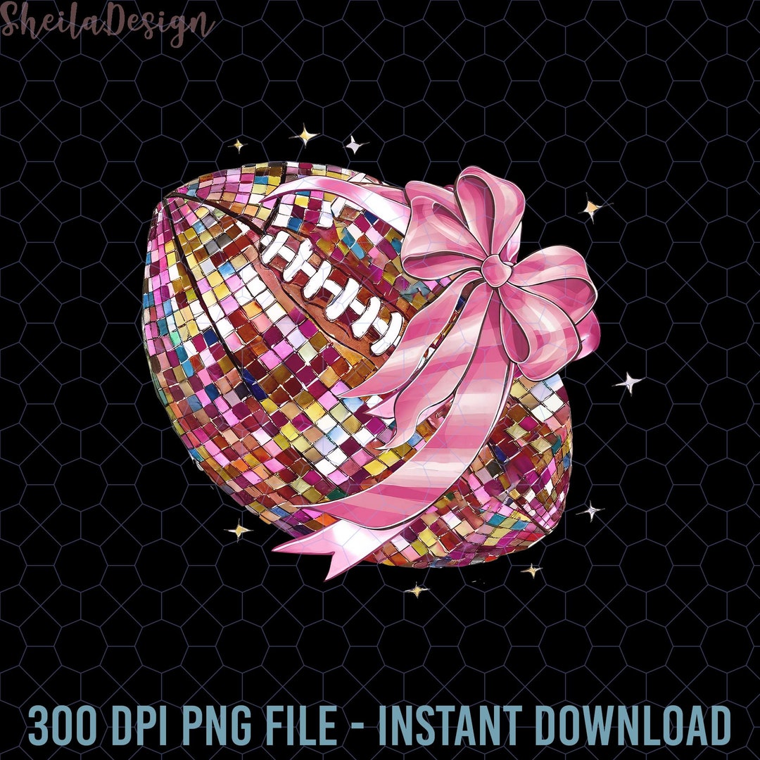 Glitter Coquette Football Png, Football Bow Png, Football Mom Png ...