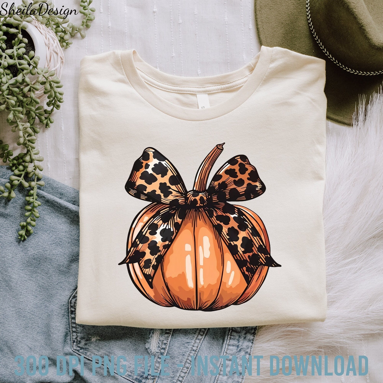 Leopard Bow Pumpkin Png, Pumpkin Coquette Bow Png, Retro Halloween Png ...