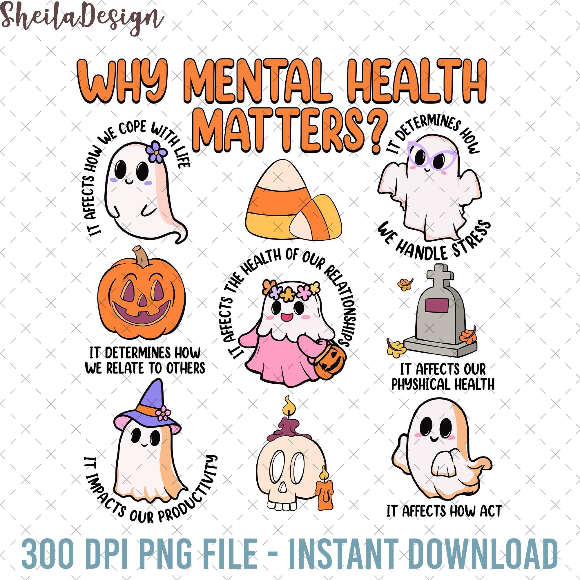 Why Mental Health Matter Png, Pumpkin Halloween Mental Health Png ...
