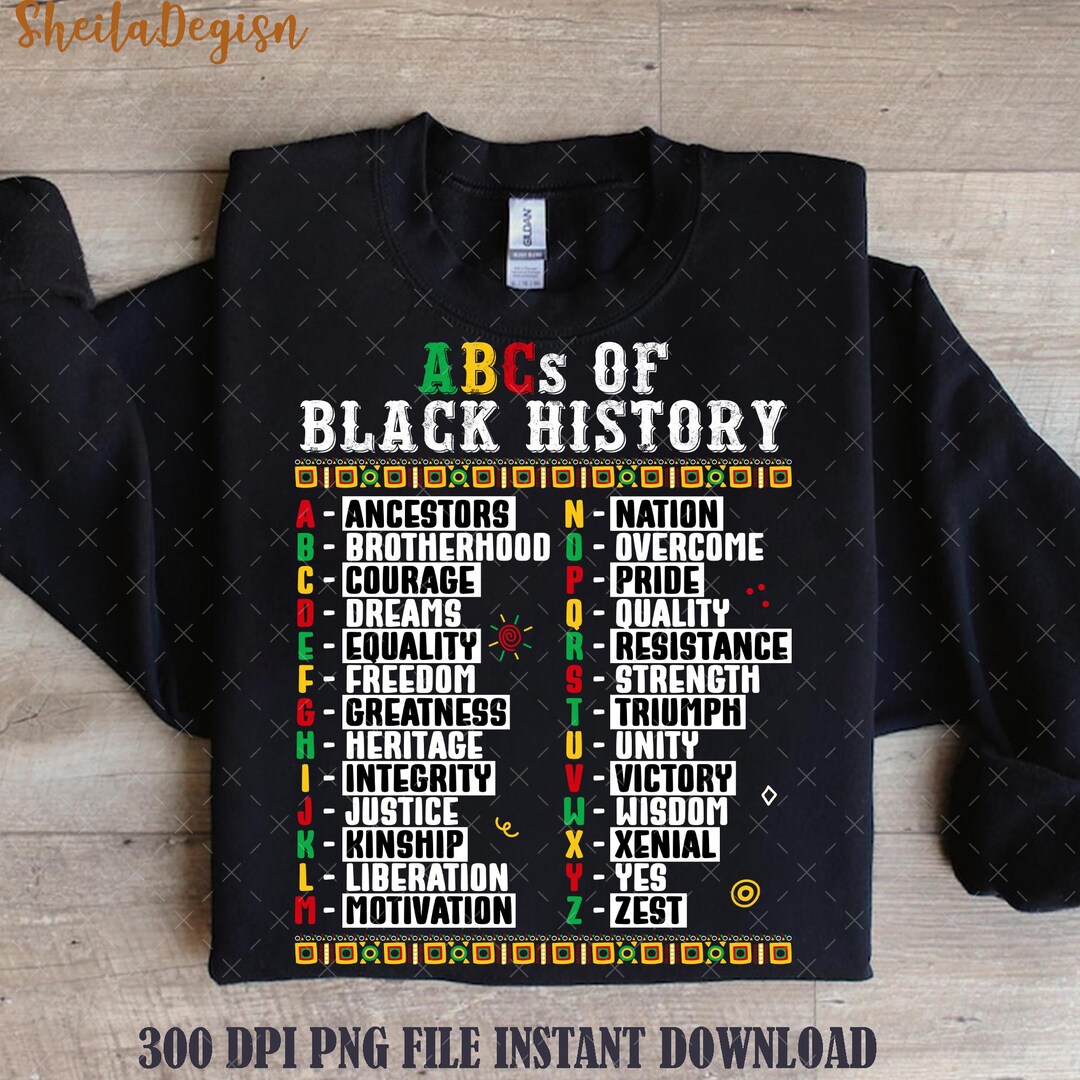 Abcs of Black History Month Png, Black History Month PNG, Black History ...