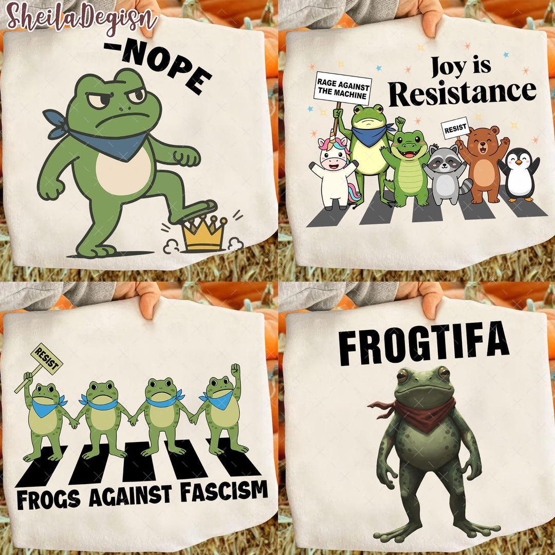 Joy is Resistance Png, Portland Frog Protest Png, Anti ICE Png, Anti ...