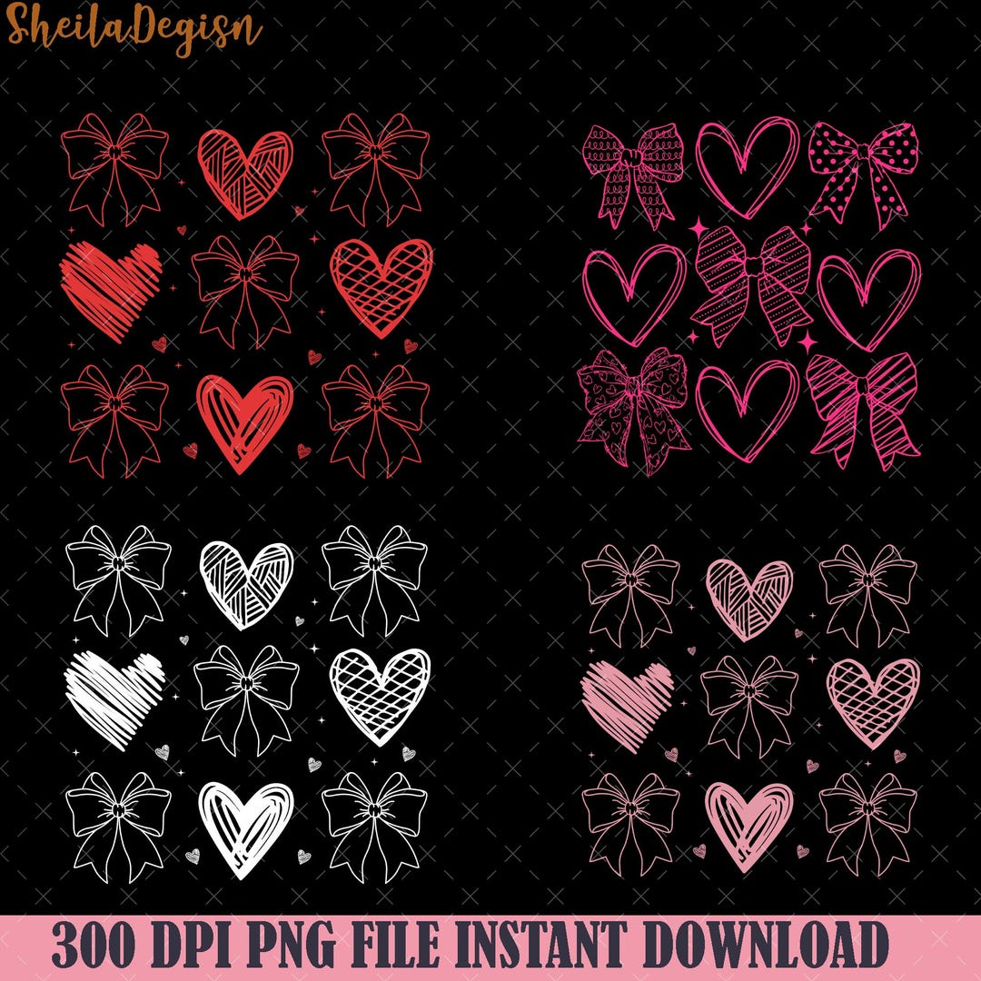 Retro Coquette Heart Valentine Png, Coquette Valentines PNG, Pink Retro ...