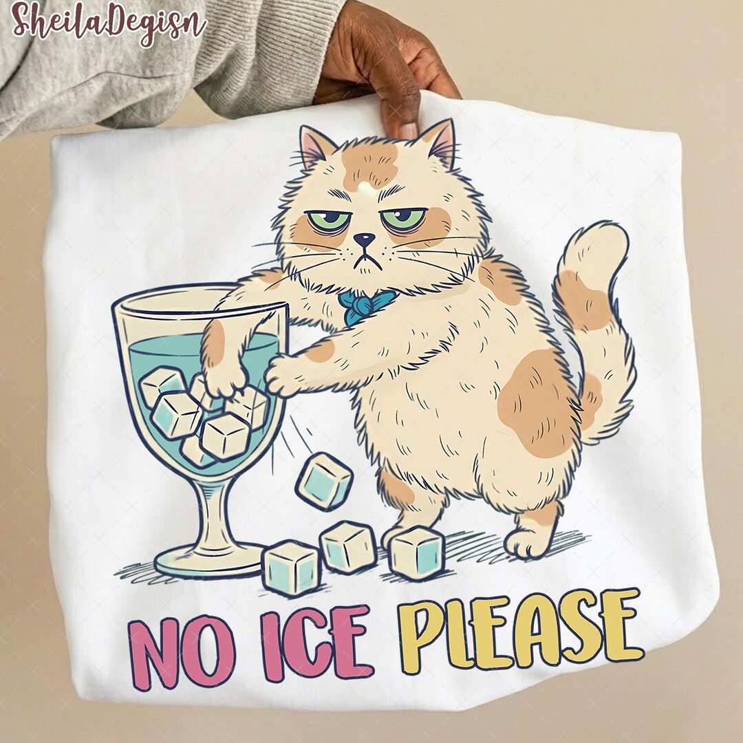 No Ice Please Funny Cat Meme PNG, Anti ICE Cat Protest Png, Anti-trump ...