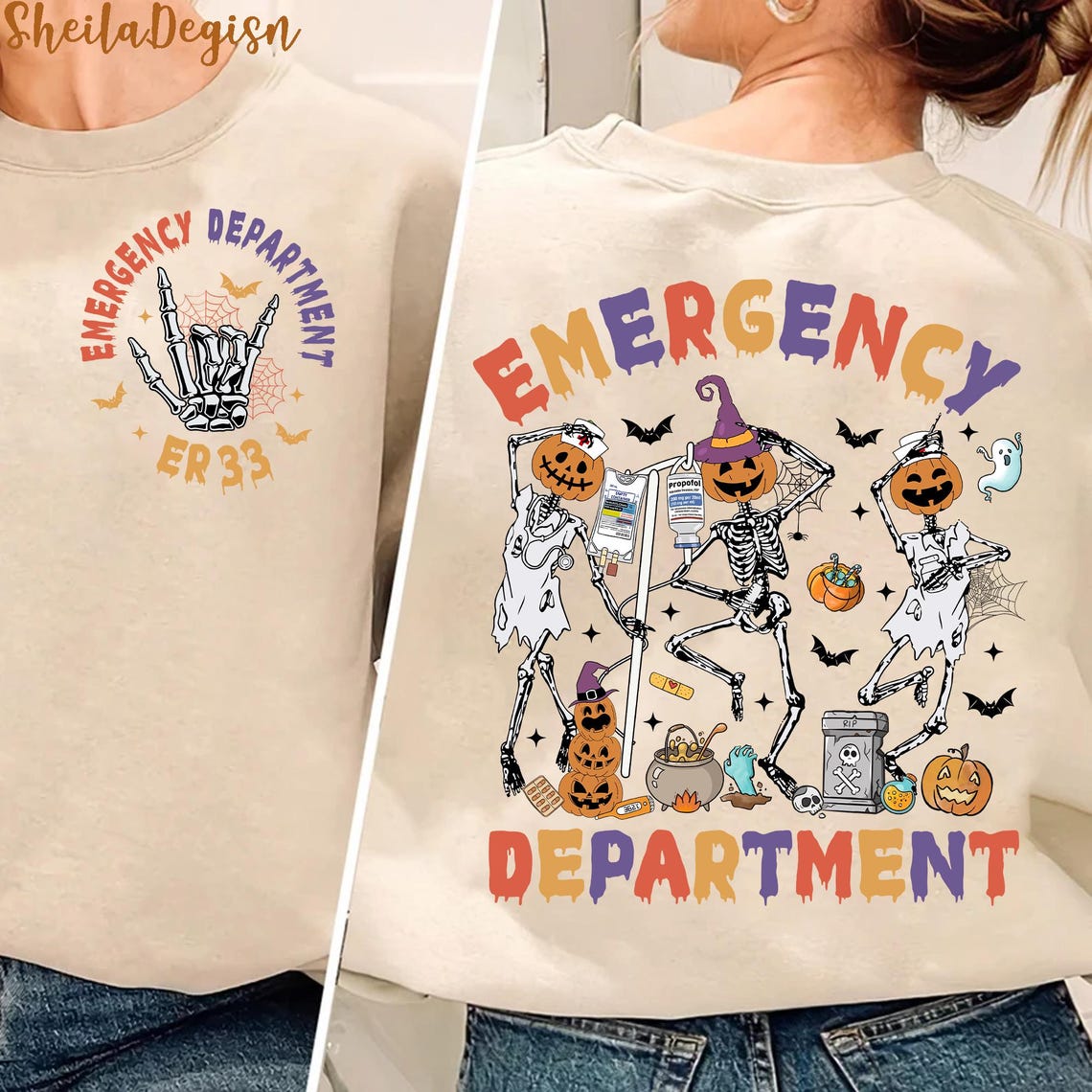 Emergency Department Skeleton ER Nurse Png, Spooky ER Nurse Png ...