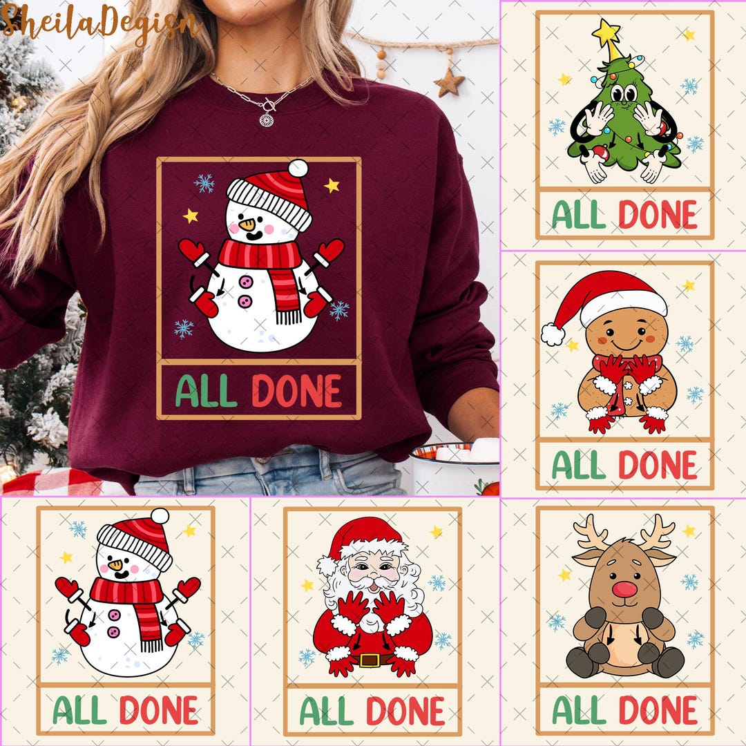 All Done SLP Gingerbread Christmas Png, Merry Speechmas SLP Christmas ...