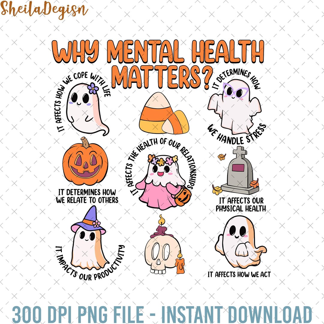 Why Mental Health Matter Spooky Png, Pumpkin Halloween Mental Health ...