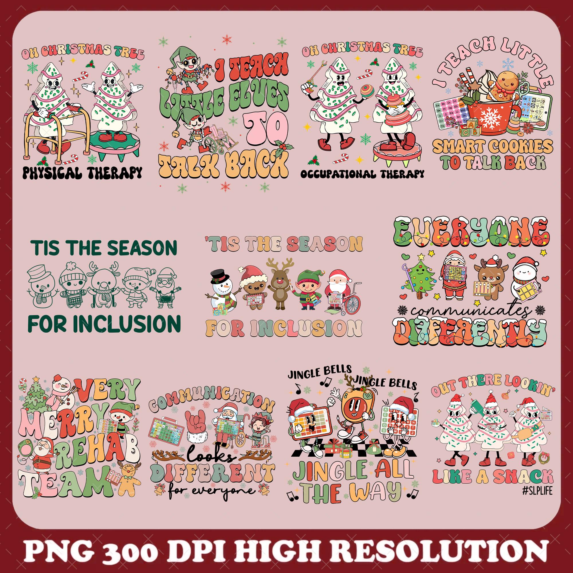 Bundle 15 Ot Pt Slp Christmas Png, Sped Teacher, Christmas Special ...
