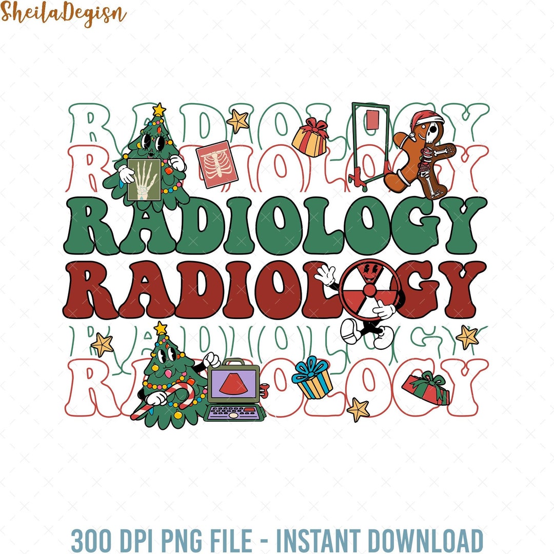 Retro Groovy Radiology Christmas Png, Rad Tech Xmas Png, RT Nurse ...