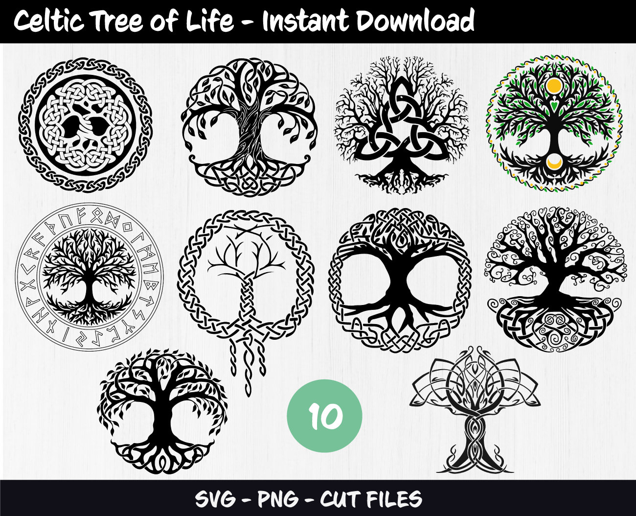 Keltischer Lebensbaum Svg Bundle Familienbaum Silhouette - Etsy Österreich