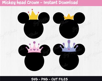Minnie Crown Svg - Etsy