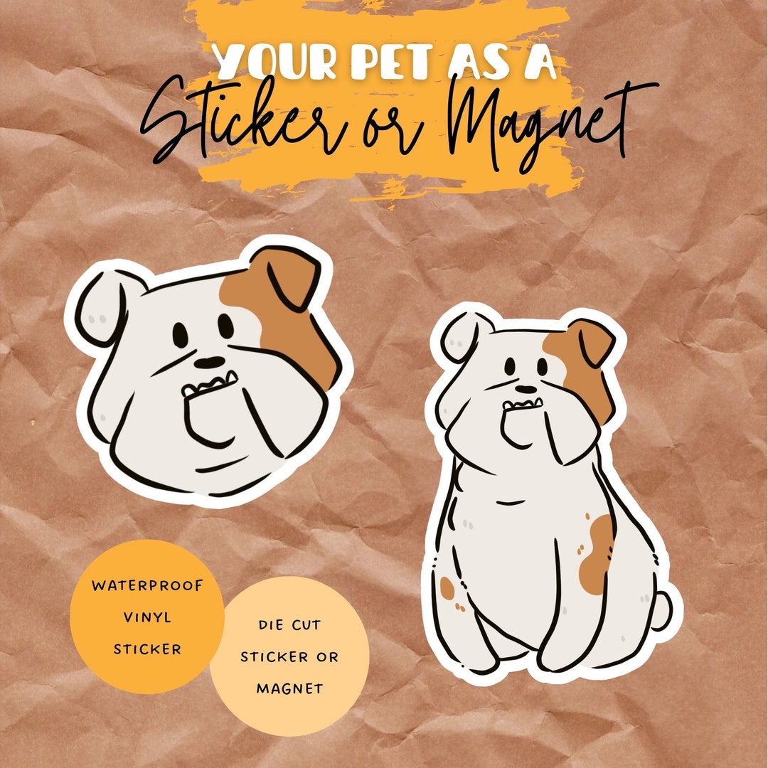 Custom Pet Sticker, Custom Pet Magnet, Custom Dog Sticker, Custom Cat ...