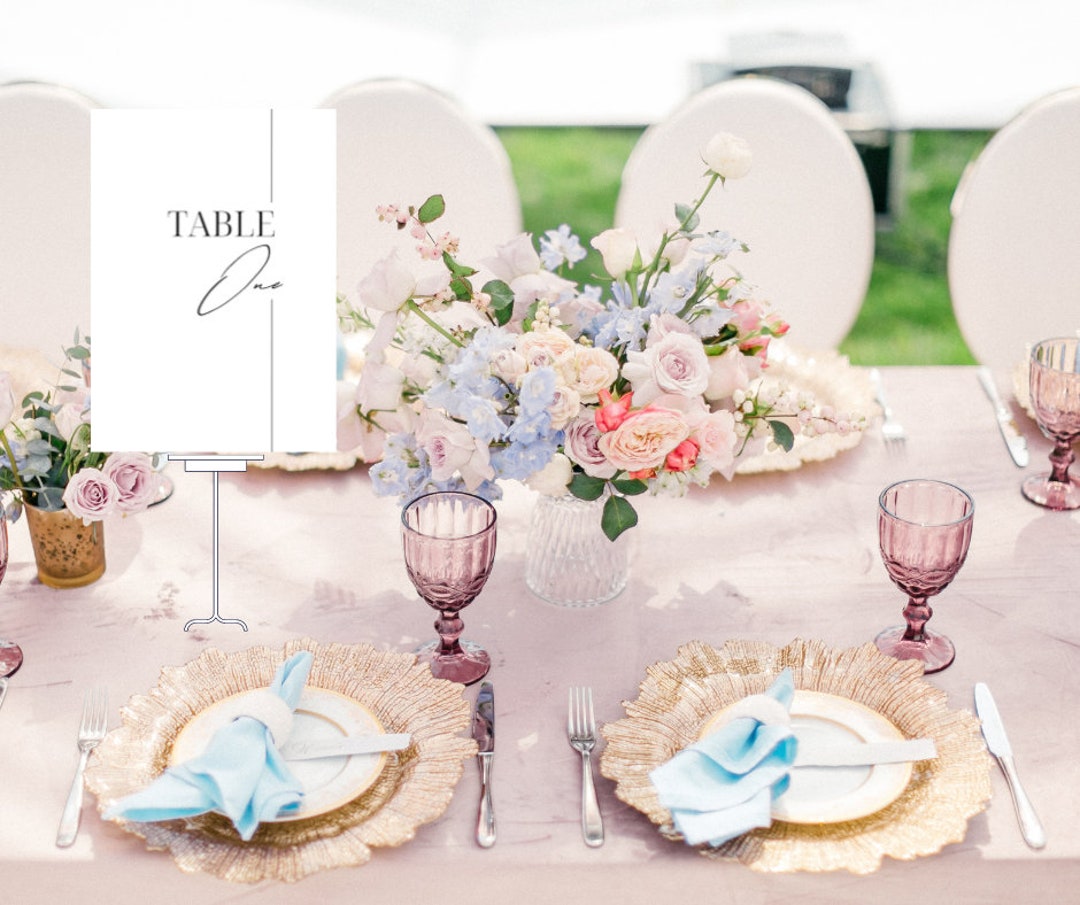 Elegant Table Numbers Wedding, Printable Table Numbers, Calligraphy ...