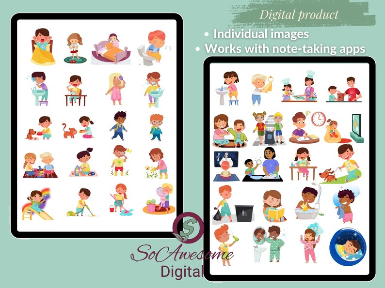 Visual Daily Routine for Kids, Individual Images for Making Kids' Daily ...