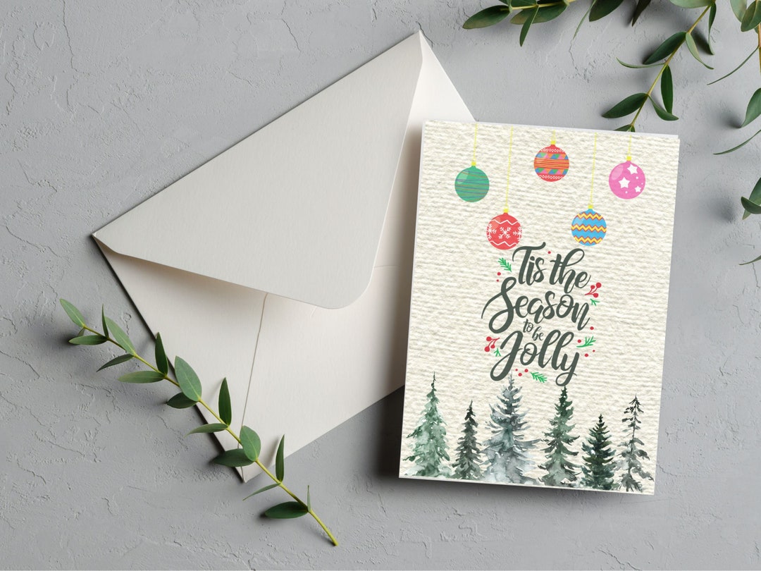 Printable Holiday Greeting Card Digital Download Christmas - Etsy