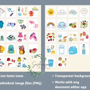 Digital Stickers for Kid's Daily Routine, Toddlers' Everyday Activity ...