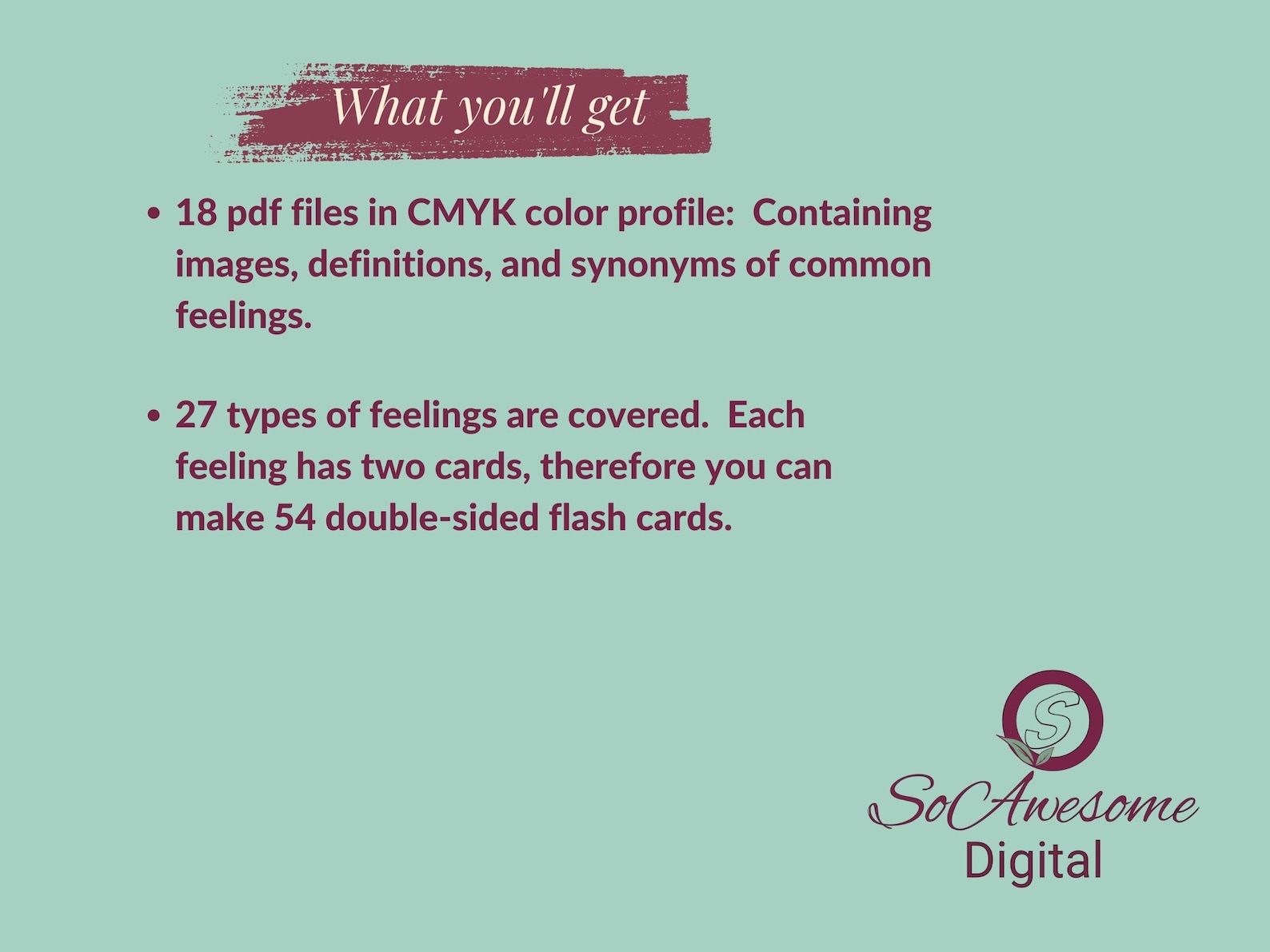 Printable Flashcards to Teach Feelings & Emotions, Digital Flashcards ...