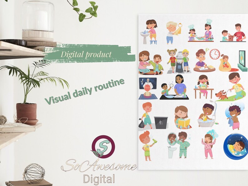 Visual Daily Routine for Kids, Individual Images for Making Kids' Daily ...