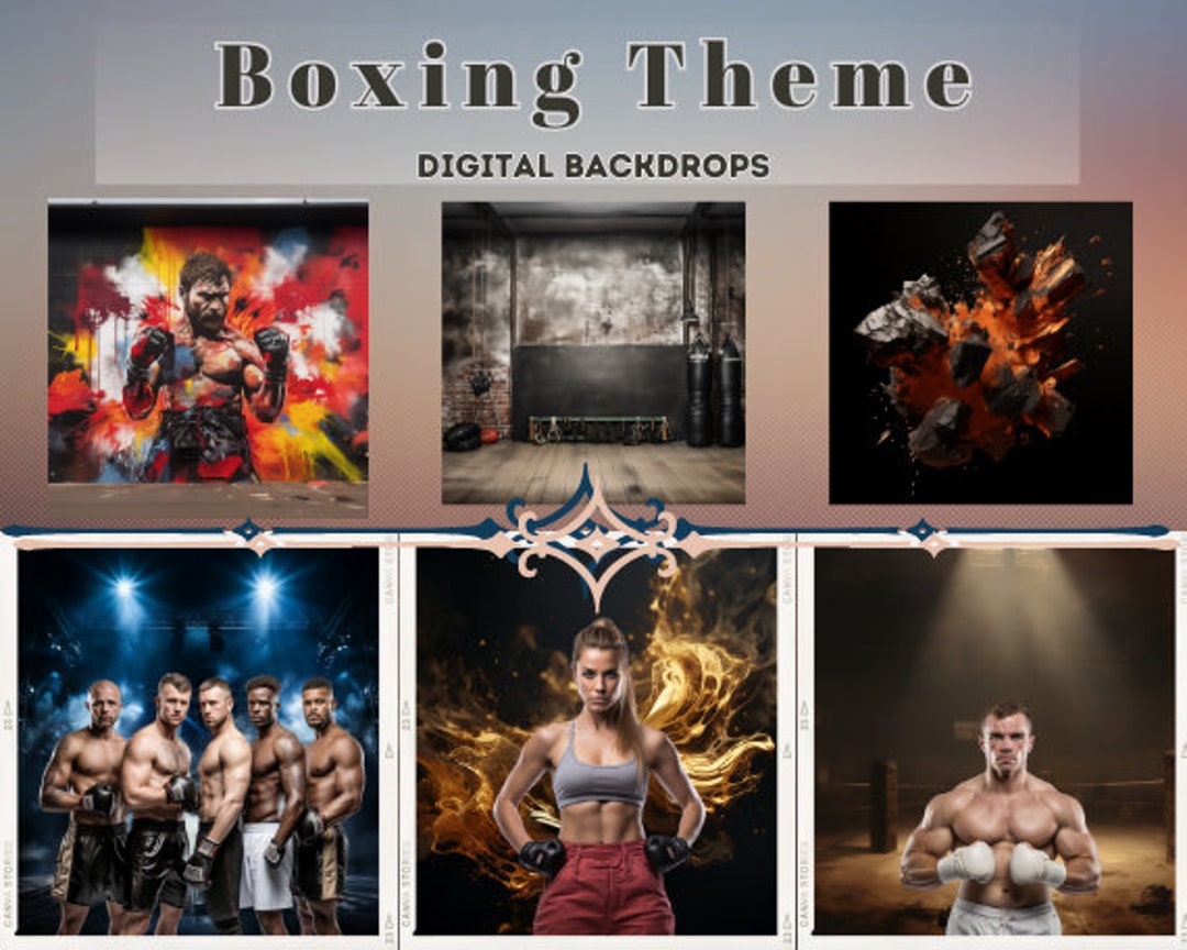 Boxing Digital Backdrop, Boxing Ring, Athlete Poster, Sports Print ...